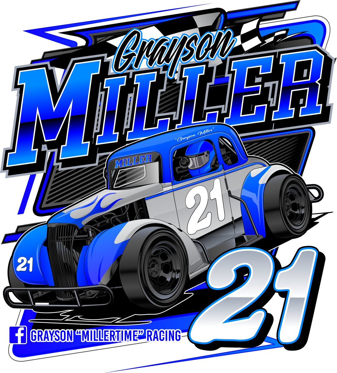 Grayson "Millertime" Racing Merch – Shawberry Boutique