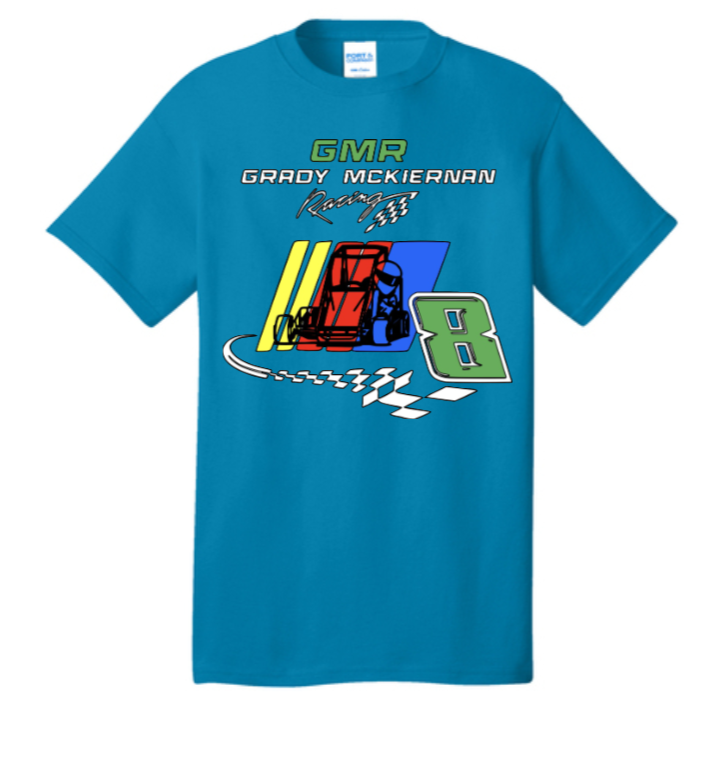 Grady McKiernan Racing Retro (Multiple Options) Neon Blue – Shawberry ...