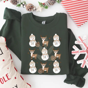 Snowmen and Deer Grid – Shawberry Boutique