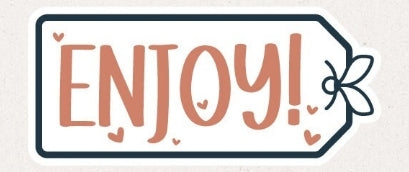Enjoy Sticker Sheet – Shawberry Boutique